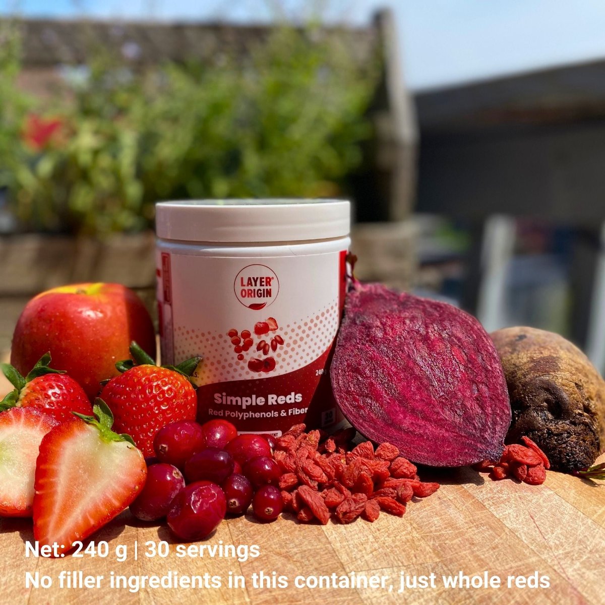 Simple Reds - Organic Red Polyphenols Fruit Powder - With Apple Peel ...