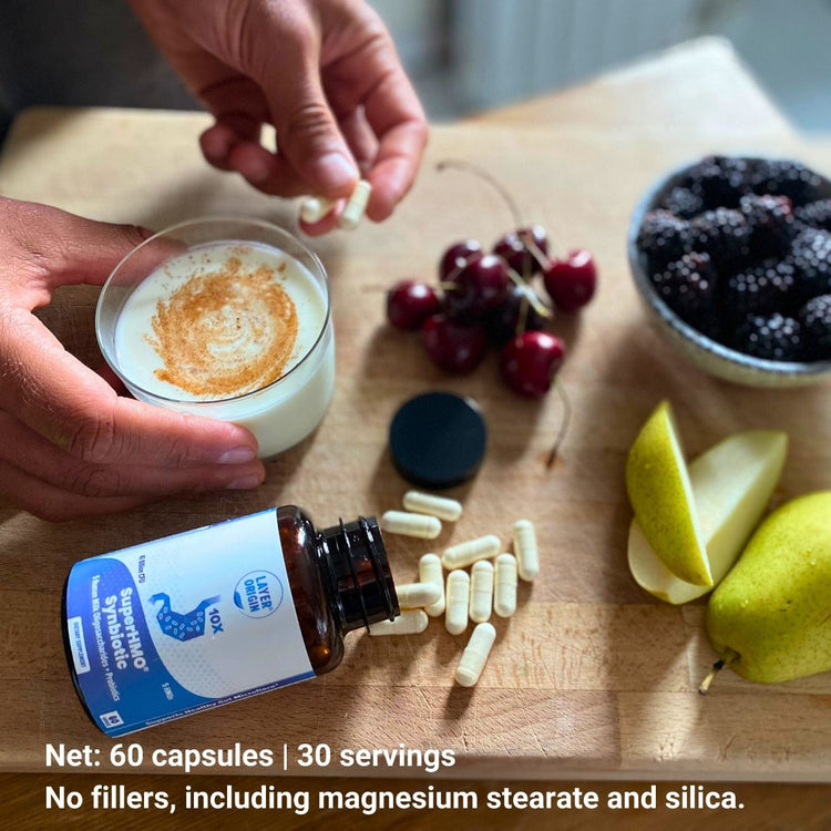 SuperHMO, Synbiotic Capsules: 5 HMOs Prebiotics +10 Probiotics – Layer ...